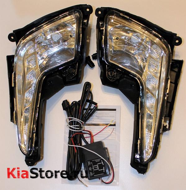 Противотуманные фары + LED DRL для Kia Rio
